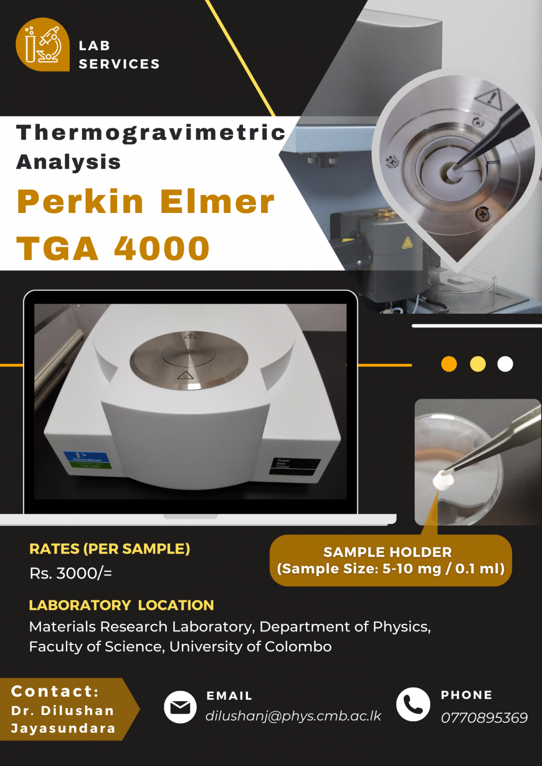 Thermogravimetric Analysis (TGA) Facility – Science and Technology Cell